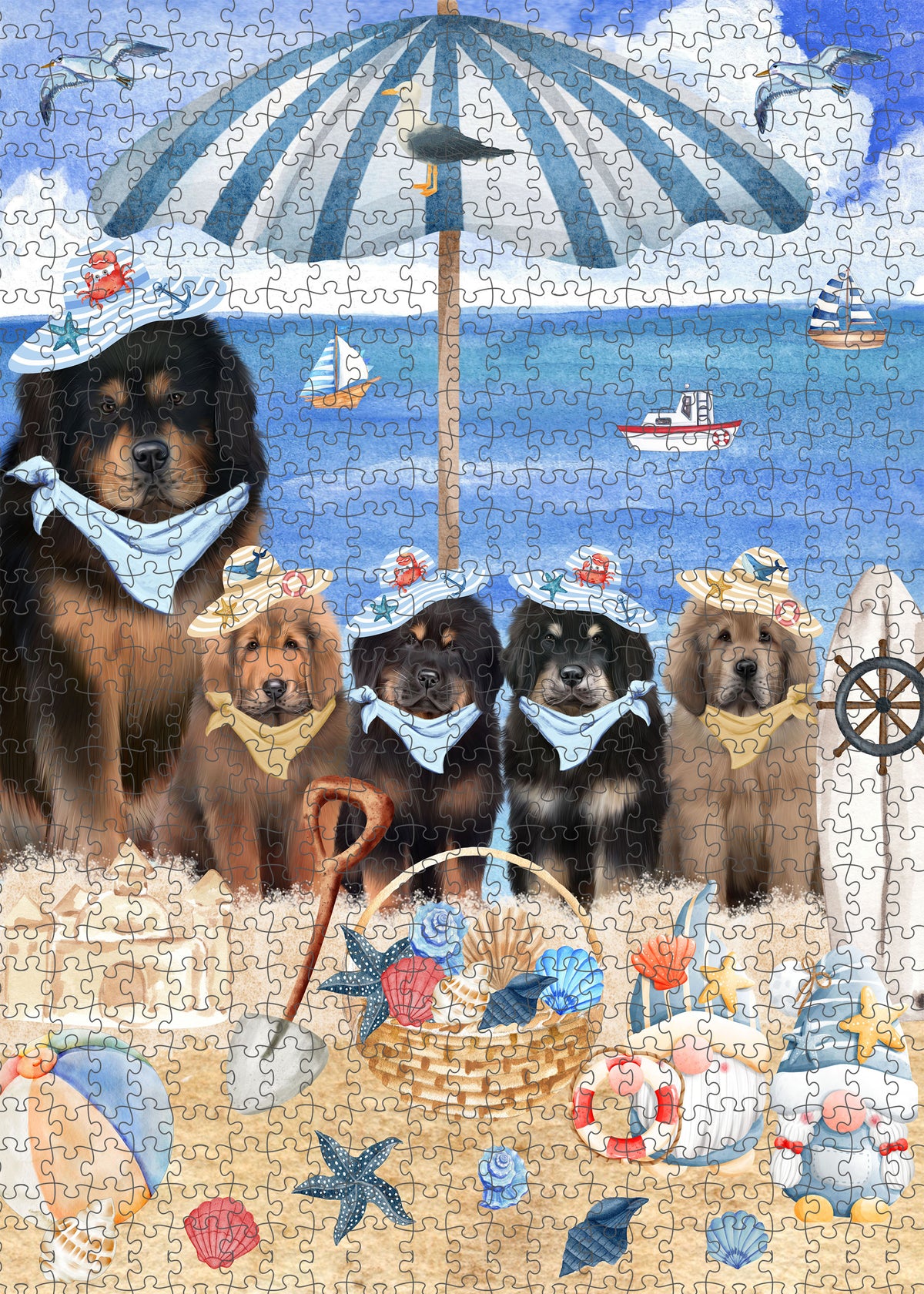 Tibetan Mastiff Jigsaw Puzzle: Interlocking Puzzles Games for Adult, E