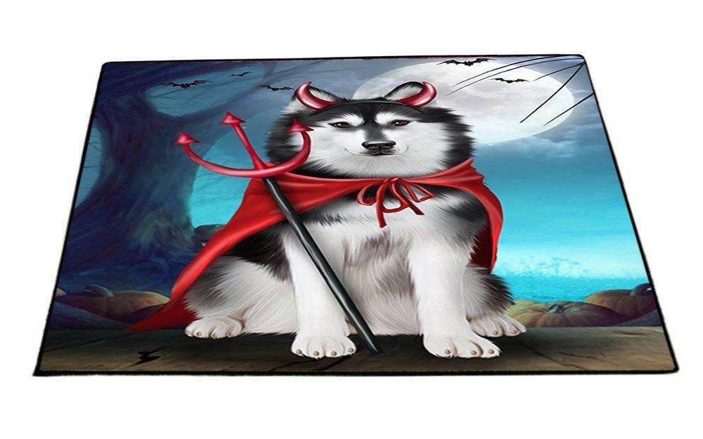 Happy Halloween Trick or Treat Siberian Huskies Dog Devil Indoor/Outdo